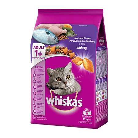 วิสกัส® แบบเม็ด แมวโต 1+ รสปลาทู | อาหารเม็ด | ผลิตภัณฑ์ | WHISKAS®